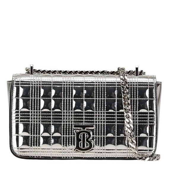 Burberry | Bags | Burberry Logo Lola Chain Shoulder Bag Silver | Poshmark